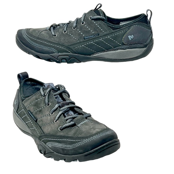 Merrell | Shoes | Merrell Womens Mimosa Lace Suede Dark Gray Lace Up ...